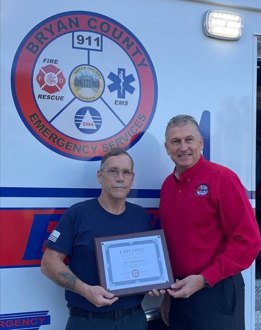 Bryan County Fire and Emergency Services top employee - Bryan County News