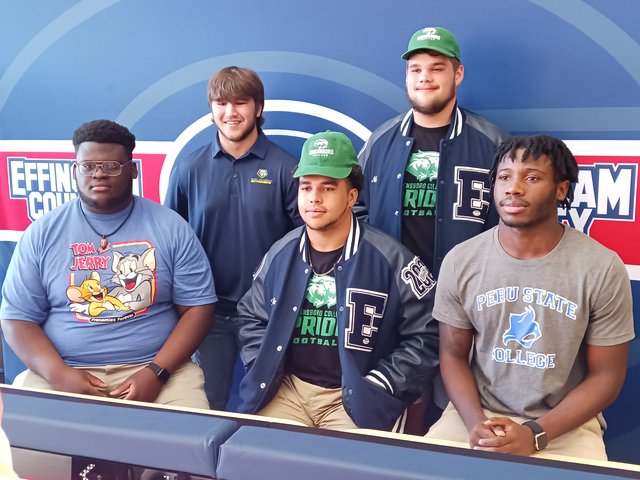 ECHS holds signing party for five football players - Effingham Herald