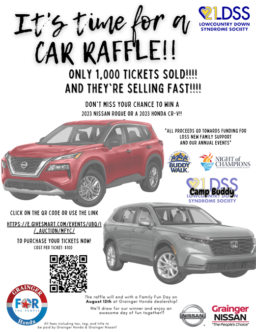 Car Raffle to benefit Lowcountry Down Syndrome Society - Effingham Herald
