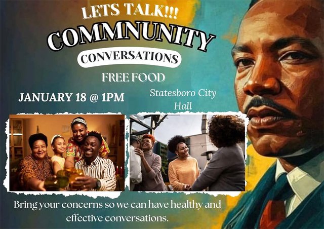 Update/correction: MLK Community Conversations start time now 1 p.m ...